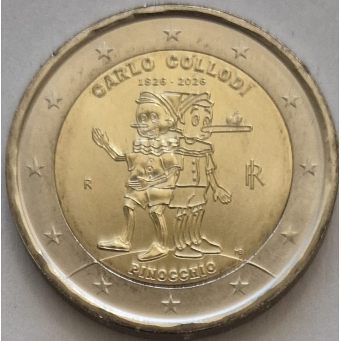 2 euro ND (2026) - Carlo Collodi, Italy